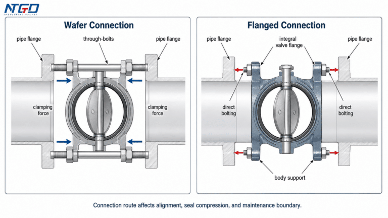 Wafer-Type vs Flanged Butterfly Valve: Selection Guide - Industrial ...