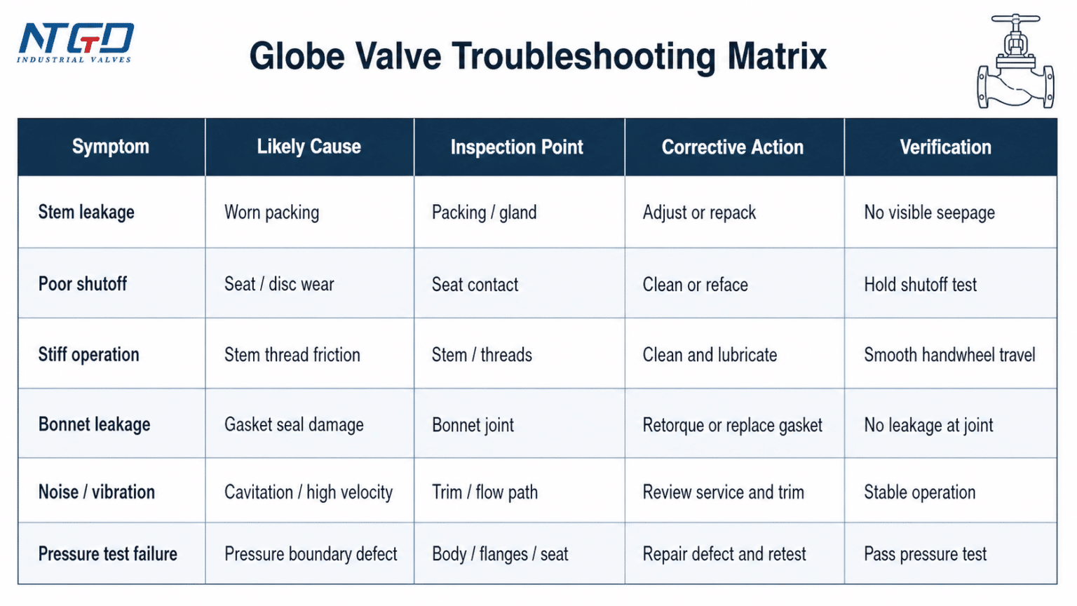 Globe Valve Maintenance & Troubleshooting Guide - Industrial Valve ...